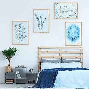 euwazram Rustic Oak 16x24 Frame - Single Frame, 16 x 24 Poster Frame for Artwork, Puzzles, Photos and Movie Posters Picture Frames