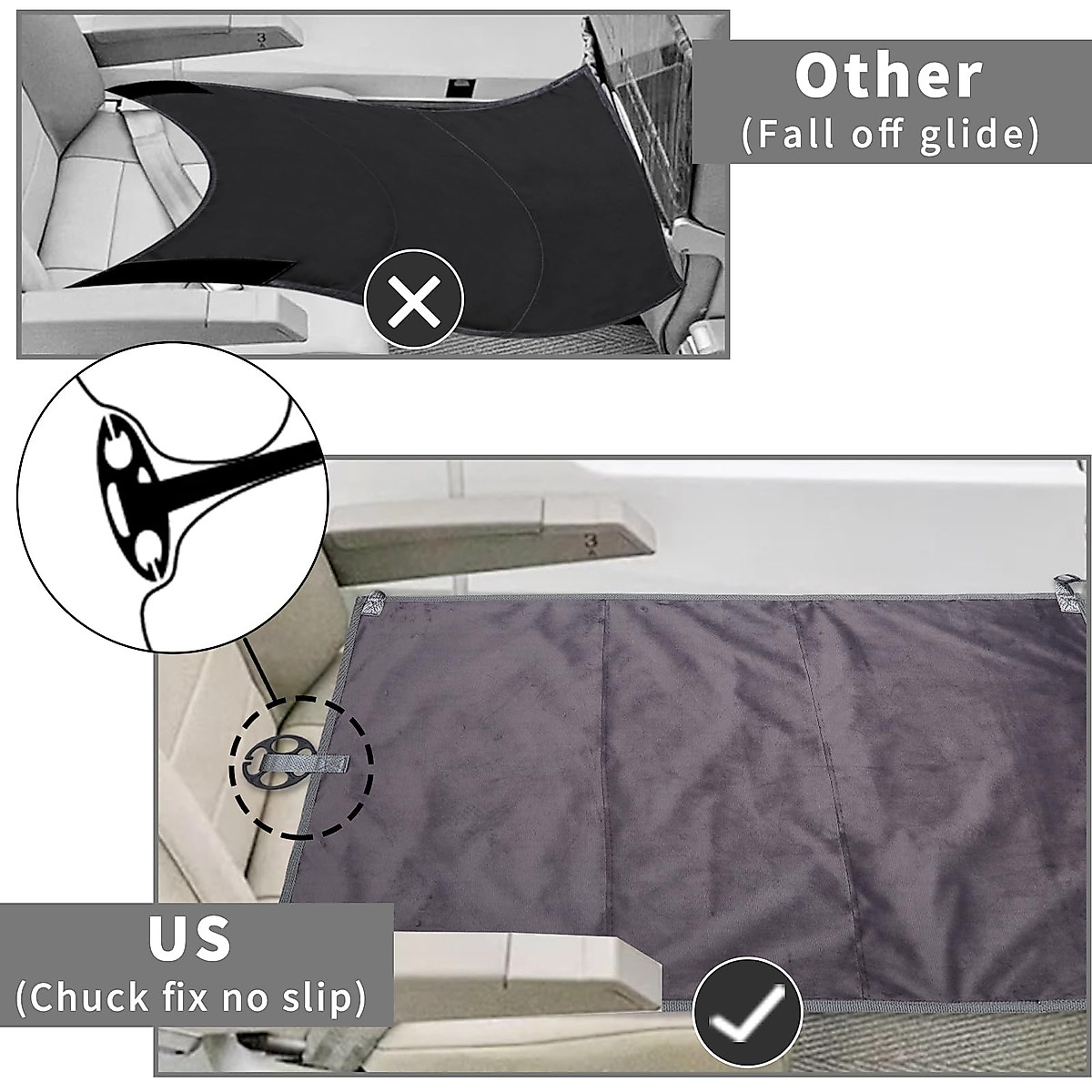UNARK Toddler Airplane Bed for Toddler Airplane Seat Extender for Kids Airplane Bed