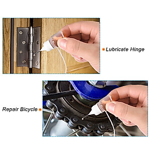 MECCANIXITY Needle Tip Bottle Precision Plastic Applicator with White Cap for DIY, Cleaning, Repair, Liquids, 3ml, 20 Pack