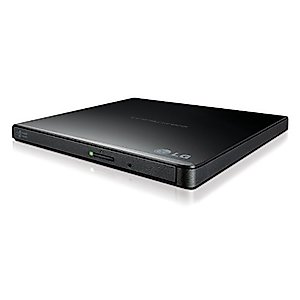 LG GP65NB60 8X USB 2.0 Super Multi Ultra Slim Portable DVD Writer Drive +/-RW External Drive with M-DISC Support - Black