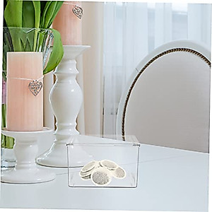 BUTIFULSIC Makeup Case Organizer Clear Organizer Box Food Tray Small Storage Bins with Lids Small Storage Containers Coffee Condiment Tea Bag Holder Pantry Organization Box Clear Tea Box Cafe