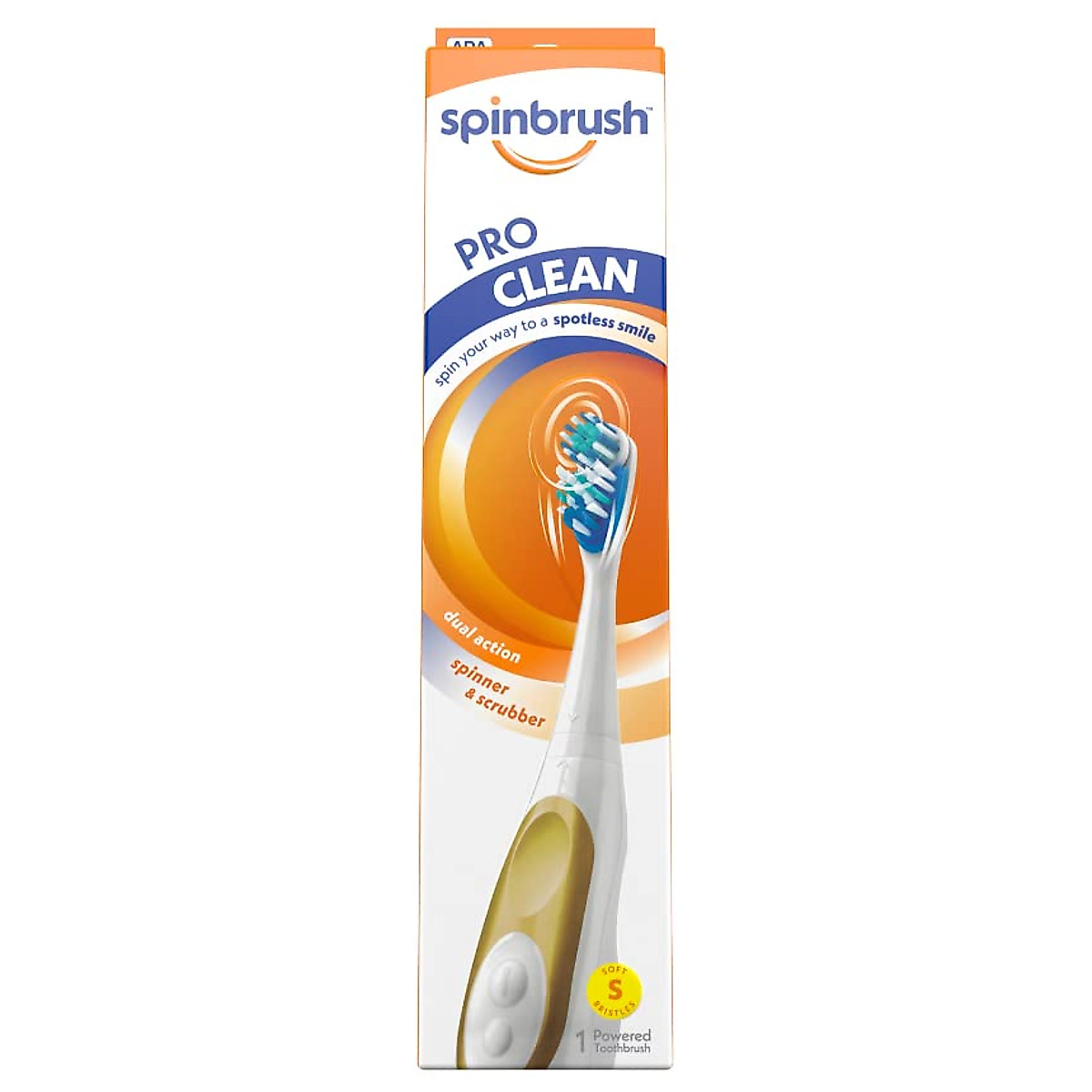 Spinbrush Pro Ultra White Powdered Toothbrush, Soft (Pack of 2)