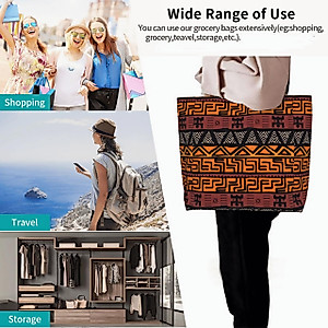 Gelxicu African Ethnic Shoulder Tote Bags Tribe Casual Bag African Shoulder Handbags Shopping Handbag Grocery Bags