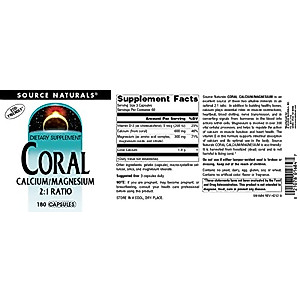 Source Naturals Coral Calcium/Magnesium 2:1 Ratio - 180 Capsules