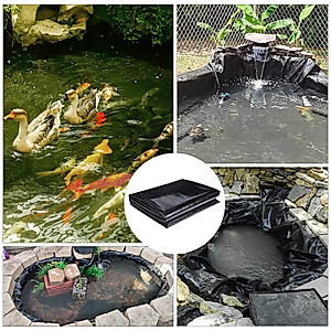Pond Liner 7 x 10 Ft HDPE Pond Liners, 20 Mil UV Resistant Preformed Pond Liner Easy Cutting, Pond Liner for Natural Looking Ponds, Waterfall, Koi Pondsand Water Garden (Black)
