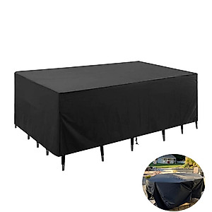 Pahajim outdoor furniture waterproof Weatherproof outdoor furniture 420D square patio table and chair covers for Outdoor Cover square bar table cover workbench cover (98 * 98 * 28)