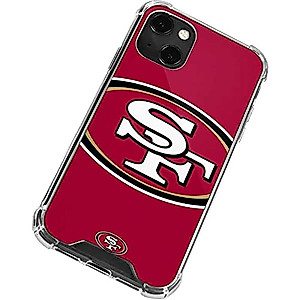Skinit Clear Phone Case Compatible with iPhone 13 Mini - Officially Licensed NFL San Francisco 49ers Large Logo Design
