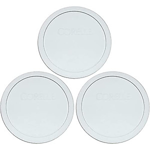 Corelle White 1.0 Quart - .95 Liters Plastic Cover 323-PC (Set of 3)