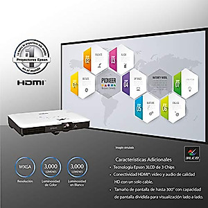 Epson V11H795020 PowerLite 1780W LCD Projector, White