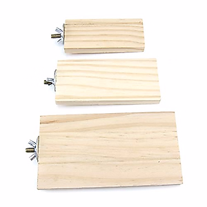 Alfie Pet - Caleb 3-Piece Set Wood Platform for Mouse, Chinchilla, Rat, Gerbil and Dwarf Hamster