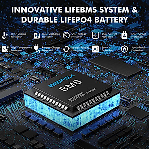 Portable Power Station 1280Wh, AISPEX Solar Generator with Jumper Starter, 110V/1000W Pure Sine Wave AC Outlet, PD 100W, Lifepo4 Battery Power Stations for Home Backup RV/VAN Camping Travel Emergency