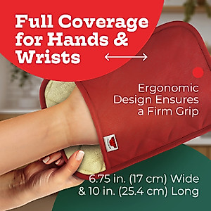 Pot Holders for Kitchen Heat Resistant, Set of 2, Silicone Pot Holders for Kitchen and Baking, Red