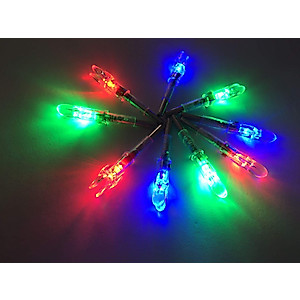 JIEXI HWYP Led Lighted Arrow Nocks for ID 4.2mm/165 for Victory Easton G-Uni shafts Pack of 6 (Blue)