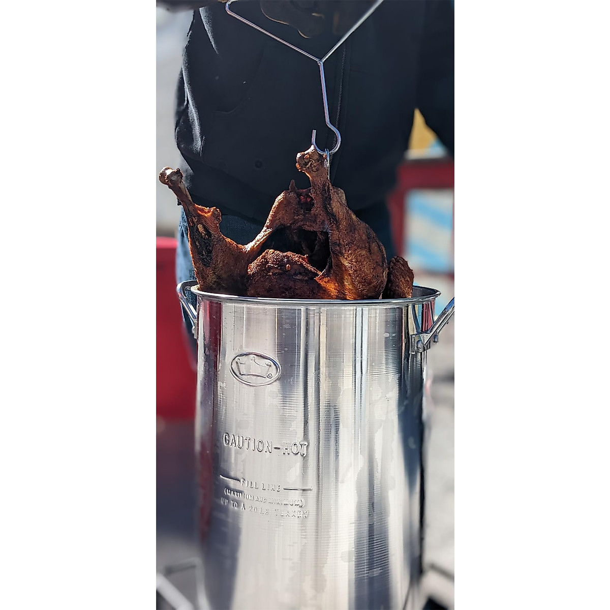 King Kooker Turkey Fryer Outdoor Deep Frying & Boiling Package Silver Extra Large