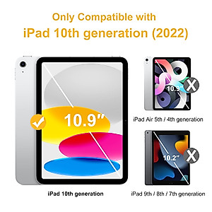 Hocents. 2 Pack Paper Screen Protector Compatible with iPad 10th Generation (10.9 Inch, 2022), Matte PET Filmfor Drawing, Anti-Glare, Compatible with Apple Pencil