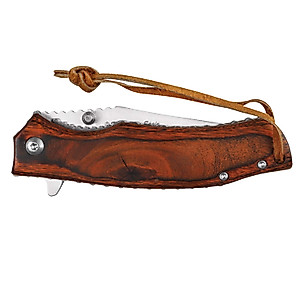 iFIELD Folding knife Camper EL29037, Stamina handle, total 7.2 inch, includes cord, 3.3 inch blade, camping tool for fishing, hunting, sport activity.