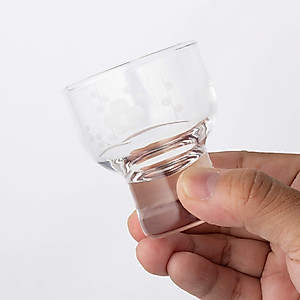 東洋佐々木ガラス Toyo Sasaki Glass 00301-76 Cold Sake Glass, 2.4 fl oz (70 ml), Kiriko Cup, Plum Kiriko Cup, Made in Japan