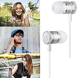 DaKuan 3 Packs Earbud Headphones with Remote & Microphone, in Ear Earphone Stereo Sound Tangle Free for Smartphones, Laptops, Gaming, Fits All 3.5mm Interface Device with Type-C Adapter