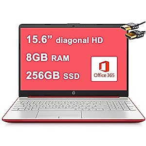 HP Flagship Notebook 15 Laptop 15.6” Diagonal HD Display Intel Pentium Gold 6405U 8GB RAM 256GB SSD Intel UHD Graphics HDMI USB-C Webcam Win10 + HDMI Cable