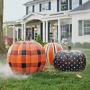 FchengtaiS Halloween Inflatable Outdoor Decorations, Pumpkin Ball Decorations,PVC Inflatable Halloween Pumpkins Ball Large Blow Up Decorated Ball for Party Outdoor Indoor,Yard Garden Lawn Holiday (A)