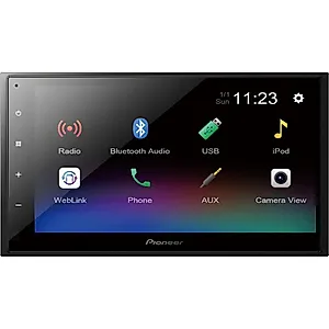 Pioneer DMH-342EX Digital Multimedia Receiver with Weblink, 6.8” Capacitive Touchscreen, Double-DIN, Built-in Bluetooth, Amazon Alexa via App, Backup Camera Compatible