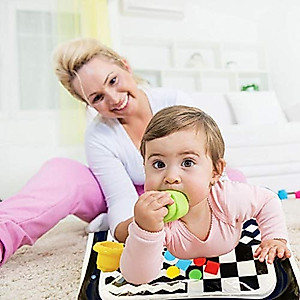 Infantable Infants and Toddlers high Contrast Tummy time Baby Water mat - Perfect for Practicing Tummy time with high Contrast and Have Fun Play Activity Center Your Babys Gear Must Haves