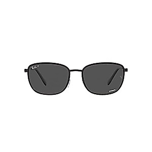 Ray-Ban RB3705 Square Sunglasses, Black/Polarized Dark Grey, 60 mm