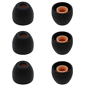 JNSA Hybrid Silicone Earbuds Ear Buds Ear Tips Ear Caps for Sony XBA, MDR and DR Series in-Ear Earphone Headsets 3 Pairs, Hybrid Eartips for Sony, 3 Pairs, Small Size