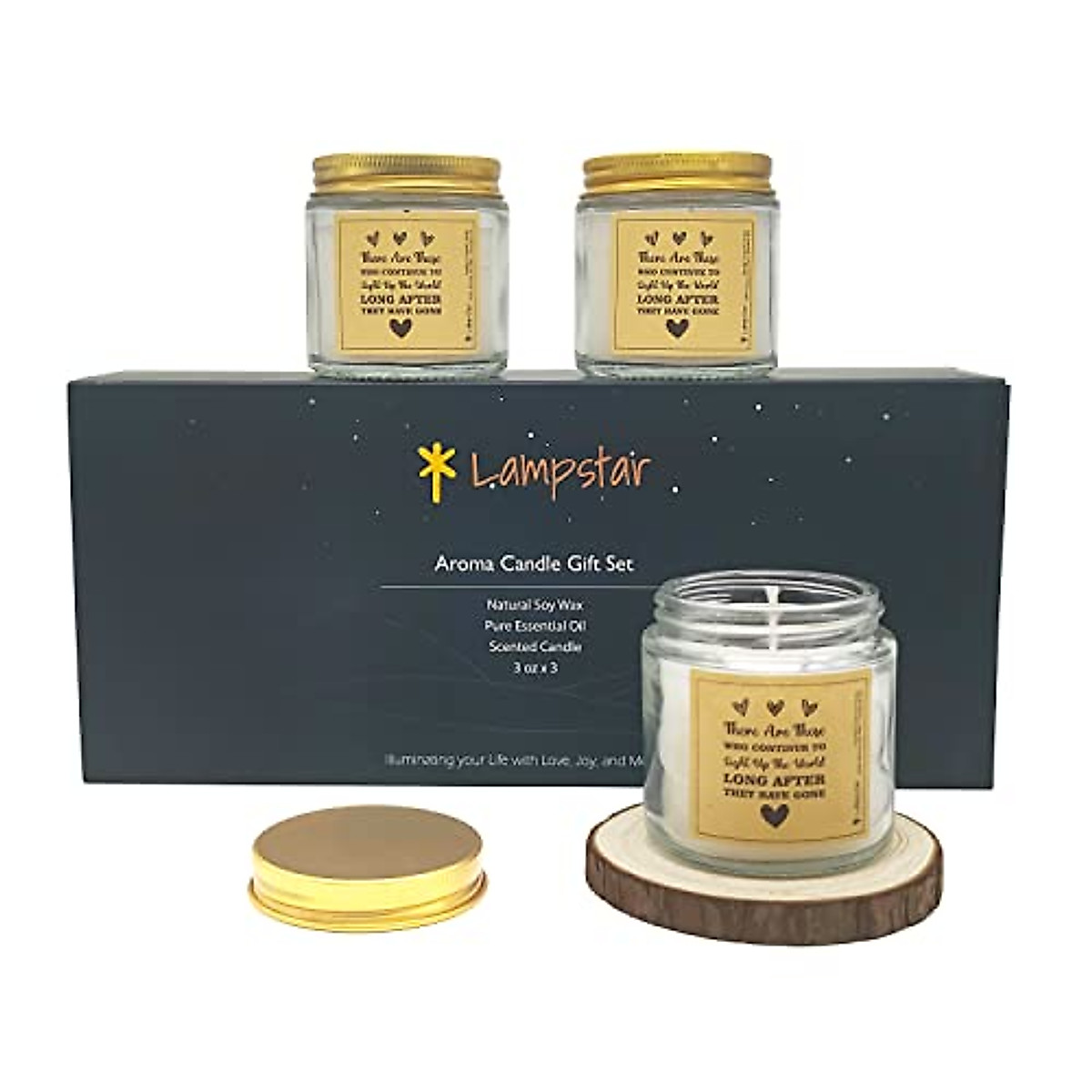 Memorial Candle Gifts Bereavement Present Sympathy Gift Ideas Lovers Friends Families, Natural Scented Candles - Candle Gift Set Vanilla Lavender (Vanilla Lavender, There are Those 3oz 3pack)