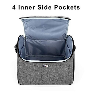 Luxja Cover Compatible with Ninja Foodi Grill (Totally Enclosed with Side Handles), Dust Cover Compatible with Ninja Foodi Grill (AG301, AG302, AG400), Gray