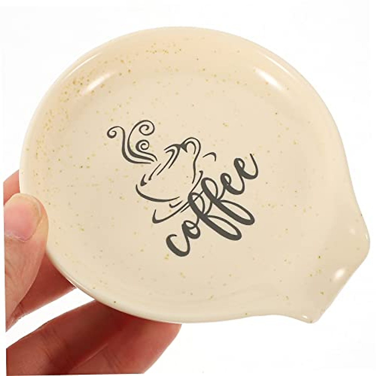 Cabilock 4 Sets Ceramic Spoon Rest Coffee Mug Spatula Holder Kitchen Spoon Rest Stove Spoon Holder Coffee Cups Ceramic Scoop Rest for Daily Use Scoop Holder for Kitchen Coffee Spoon Rest