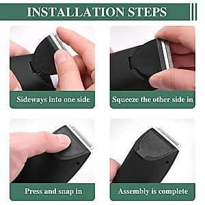 2 Pack Replacement Blades for Meridian Trimmer, Hygienic Ceramic Replacement Blades Compatible with Meridian Body Trimmer (Onyx & Sage), Black