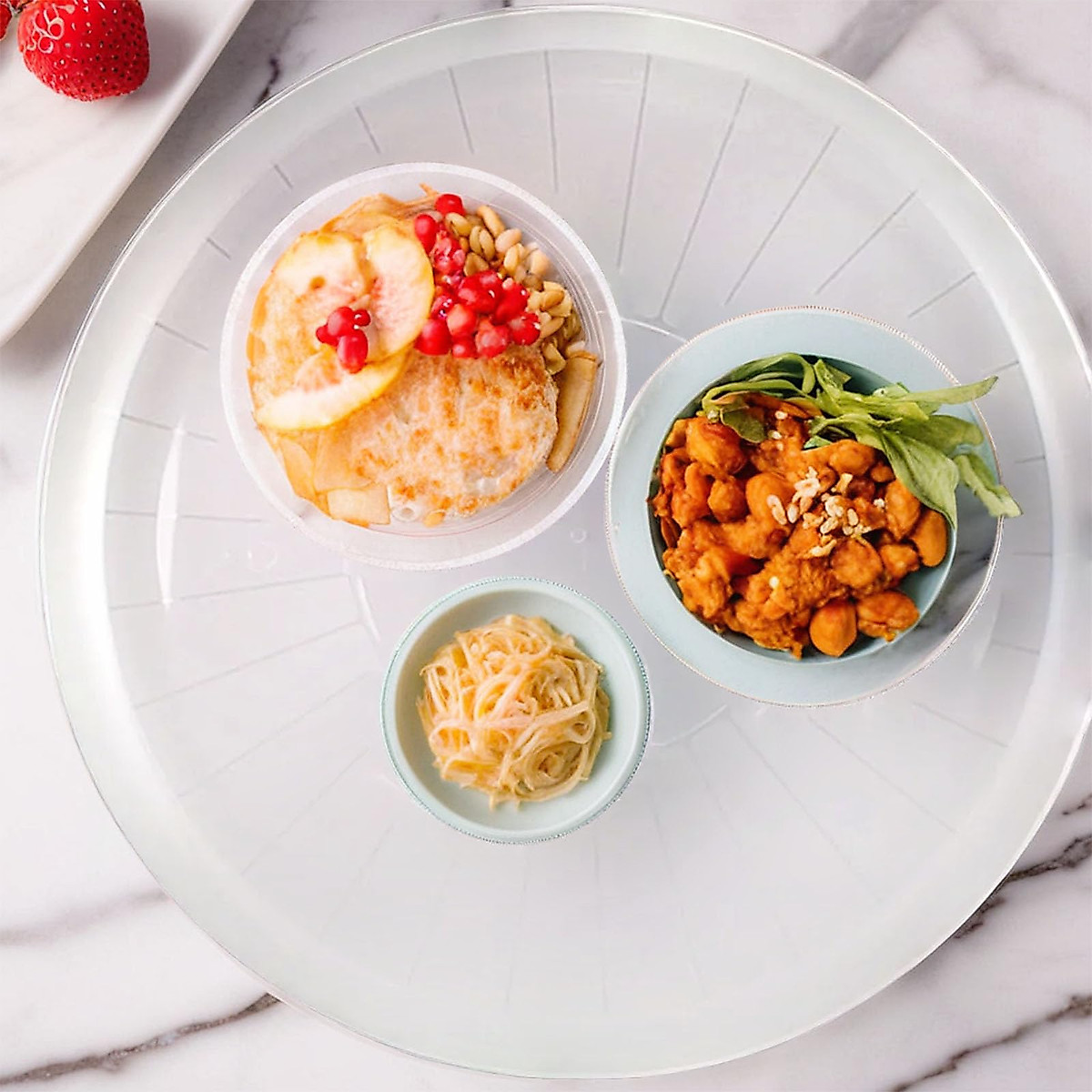 Maryland Plastics Catering Tray- 18" | Clear | Round | 1 Pc.