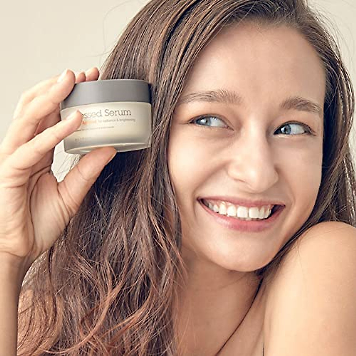 Blithe Pressed Serum Gold Apricot Korean Face Moisturizer - Creamy Niacinamide Serum for Natural Glow & Radiance, Freckle Remover & Skin Brightening Cream for Face 0.74 Fl Oz