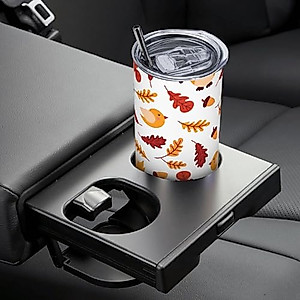 AFHYZY 20 oz Tumbler Reusable Coffee Travel Mug with Lids and Straws, Insulated Coffee Cups 20oz Stainless Steel Water Bottles Leak Proof for Home, Adults - Owl