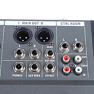 Pro 12 Channels Live Audio Mixer Bluetooth USB DJ Sound Mixing Console with 3 Stage Equalization Regulate 6 Modes Of Music for Family Ktv,Campus Speech,Meeting Etc