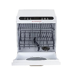 Countertop Dishwasher, Portable Dishwasher with 7L Built-in Water Tank, No Hookup Needed, 5 Programs, 360° Dual Spray, Air-Dry Function, Mini Dishwasher for RV& Apartment,Tank White