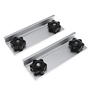 WoodWould Long Stop Kit with Knobs for 4 7 8 T Track System Woodworking Intersection Kit 2 Pack