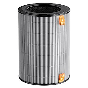 Dreo Air Purifiers Filter Replacement for Macro Max S, H13 True HEPA Filter with 3 Stage Deep Filtration, High-Efficiency Activated Carbon, Removes 99.985% of Pets Hair Particles Dust Smoke Pollen