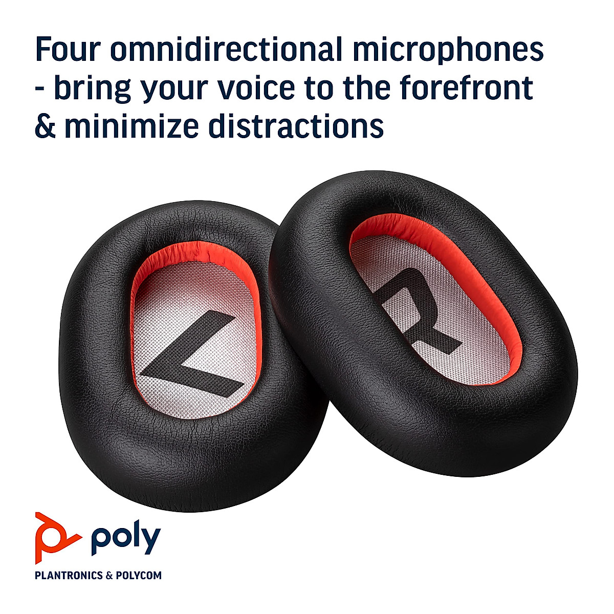 Plantronics - Voyager 8200 UC (Poly) - Bluetooth Dual-Ear (Stereo) Headset - USB-A Compatible to connect to your PC and Mac - Works with Teams, Zoom & more - Dual-Mode Active Noise Canceling