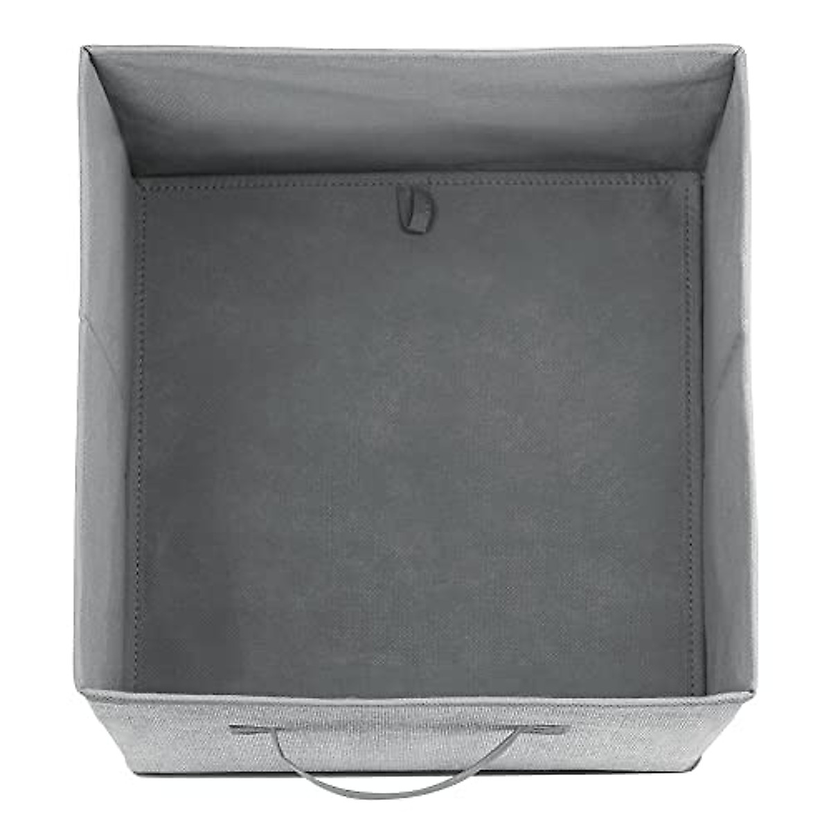 mDesign Soft Fabric Closet Organizer Box with Front Pull Handle for Shelves in Bedroom, Bathroom, Home Office - Holds Clothing, Linens, Accessories - Lido Collection - 4 Pack - Gray