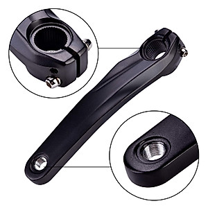 170mm Bike Crank Arm, Aluminum Alloy Left Crank Arm for MTB BMX Road, Compatible for 590 610 SLX Crankset(Black)