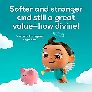 Angel Soft Ultra Toilet Paper, 6 Mega Rolls = 24 Regular Rolls, 2 Ply Toilet Tissue