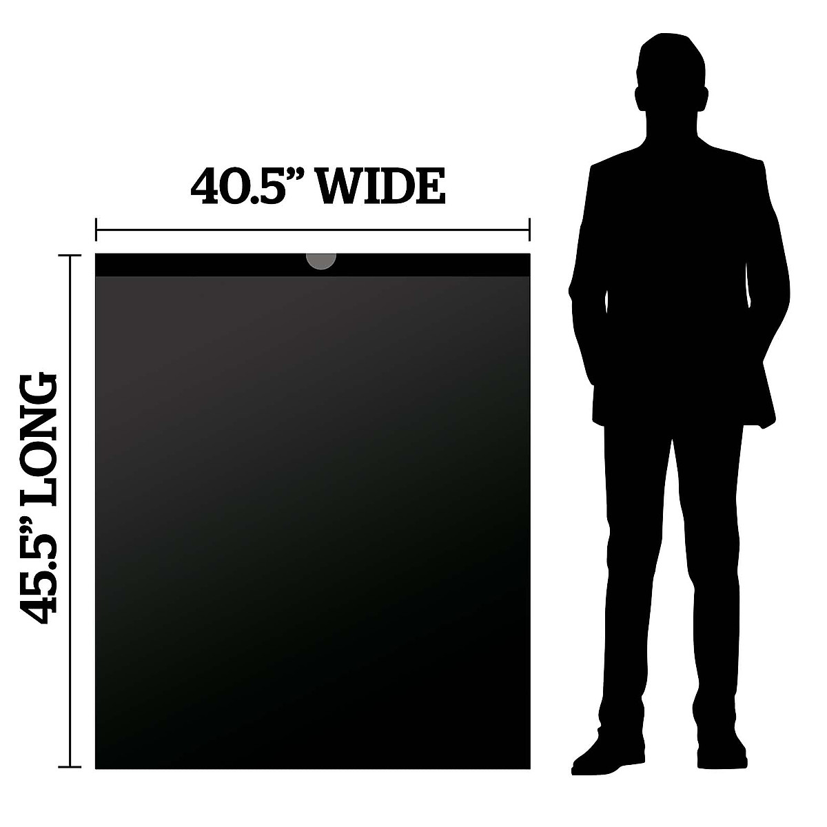 Ultrasac 45-55 Gallon 1.25 MIL Black Garbage Bags With Drawstrings Fits Rubbermaid Brute Trash Cans - 40" x 45" - Pack of 100 - For Commercial, Industrial, Municipal, & Healthcare