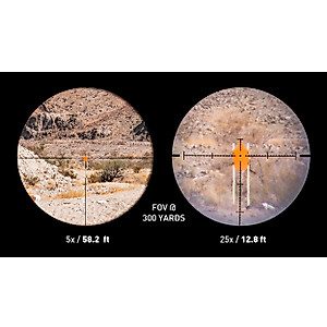 Monstrum G3 5-25x50 First Focal Plane FFP Rifle Scope with Illuminated MOA Reticle and Parallax Adjustment | Black