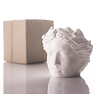 Lavender Scented Candle Wooden Wick Natural Soy Wax Luxury Jar Handcrafted Candles Woman Sculpture Creative Modern Decor, 18 Hour Burn, Wife Anniversary Birthday Christmas Gift