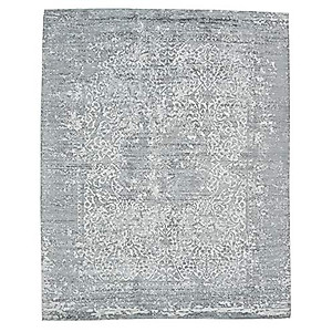 Handmade Modern Contemporary Gray Area Rug 8 x 10