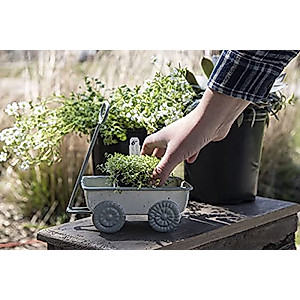 Foreside Home & Garden White Rustic Antique Gray Metal Wagon Soap Dish