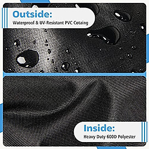 GASPRO 44'' Fire Pit Cover Square, Waterproof Square Fire Table Cover, Fits for 42-44 Inch Fire Pit, 44W x 44D x 24H Inches