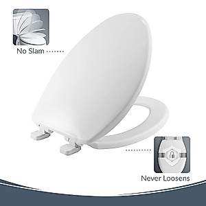 Bio Bidet by Bemis Caswell Toilet Seat with Perfect Fit, Fresh Water Spray, Non-Electric, Easy to Install Bidet, ROUND, White